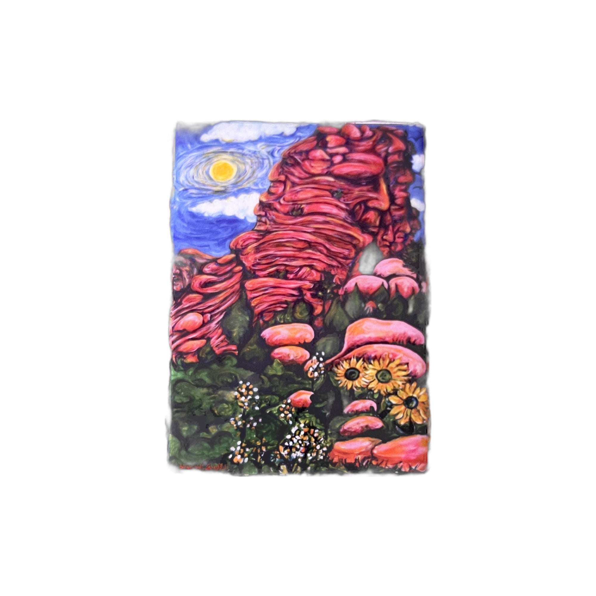 Red Rocks Spirit Sunflower Magnet | Red Rocks Is My Happy Place