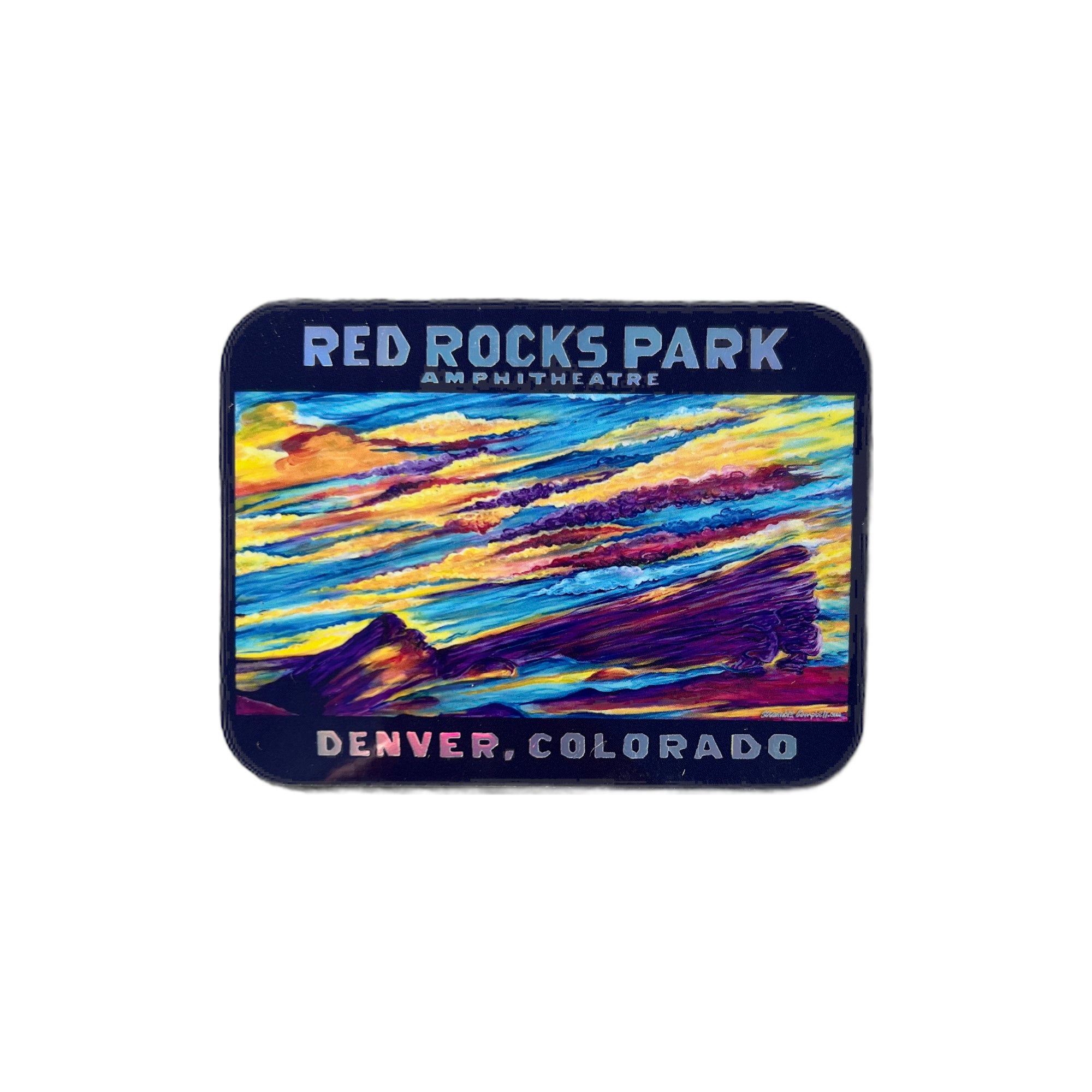 Red Rocks Holographic Sticker | Red Rocks Is My Happy Place